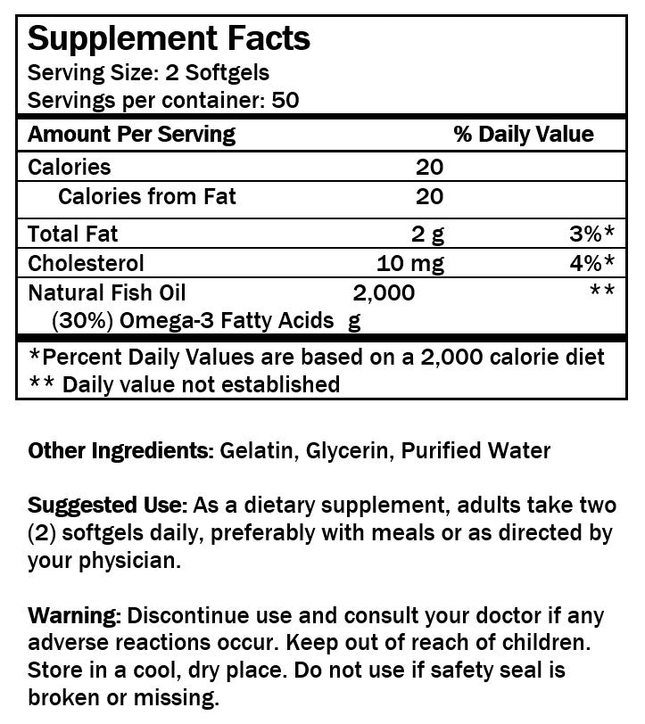 Golden Alaska Deep Sea Fish Oil (100 Softgels/ 1,000mg) - NCB TECHNOLOGY